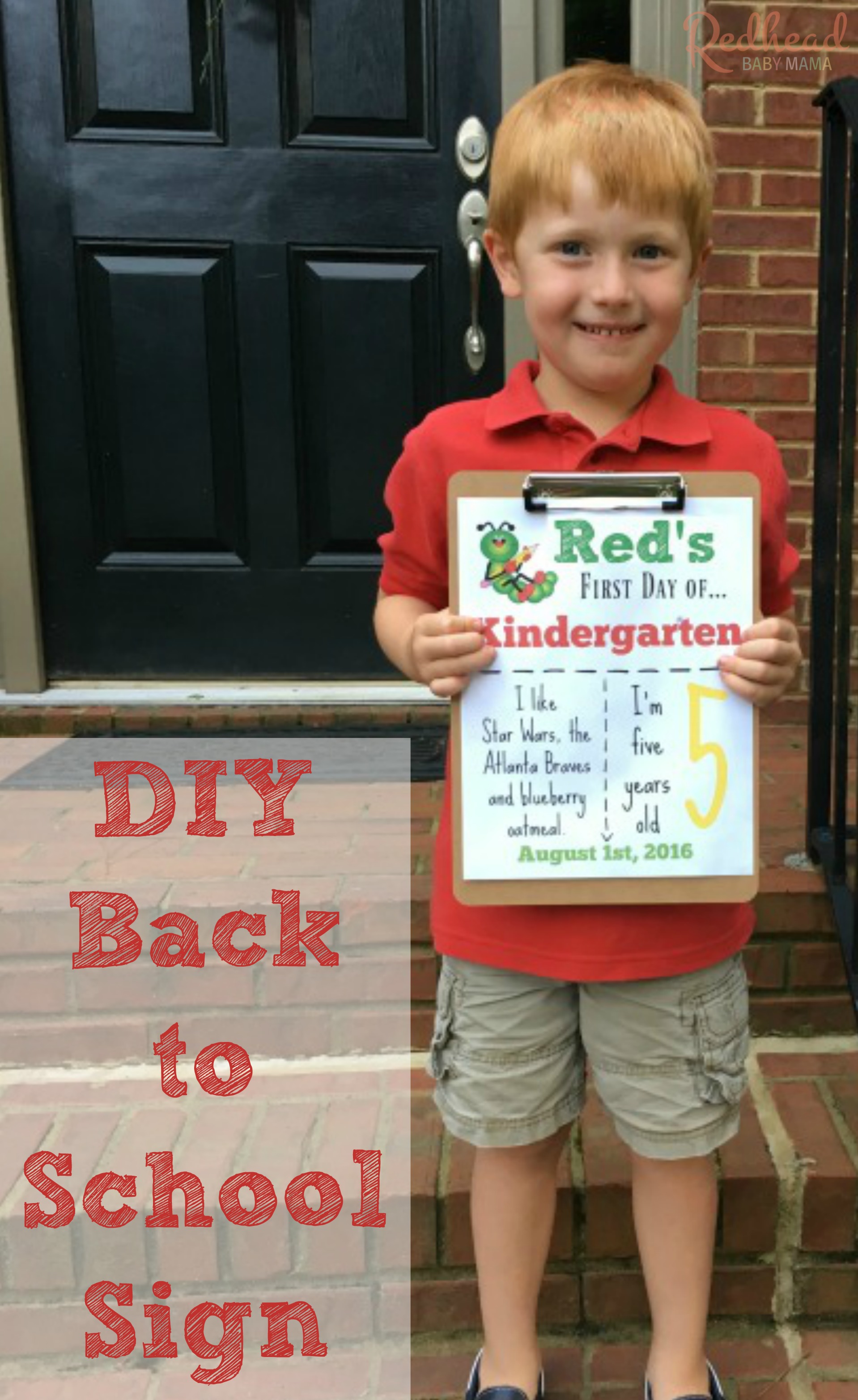 How to Make a Back to School Sign - Redhead Baby Mama | Atlanta Blogger