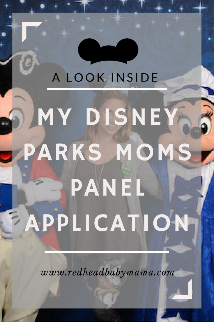 My (planDisney) Disney Parks Moms Panel Application - Redhead Baby Mama ...