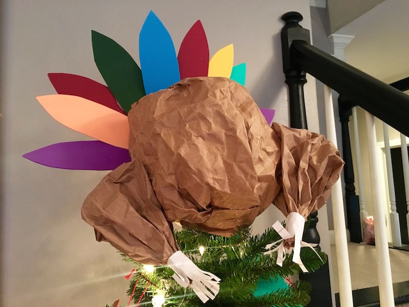 Turkey Tree Topper Craft - Redhead Baby Mama | Atlanta Blogger
