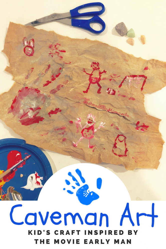 Early Man Inspired Caveman Cave Painting Craft - Redhead Baby Mama ...