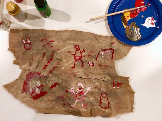 Early Man Inspired Caveman Cave Painting Craft - Redhead Baby Mama ...