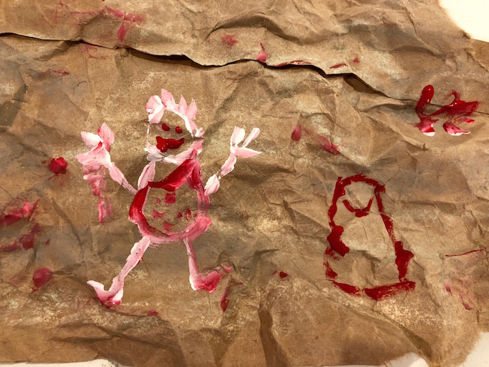 Early Man Inspired Caveman Cave Painting Craft - Redhead Baby Mama ...
