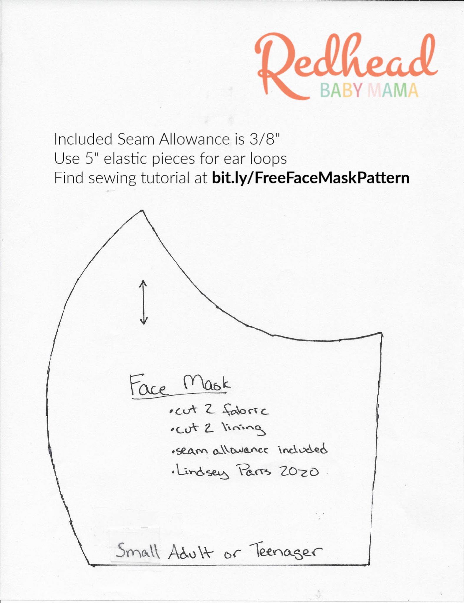 Free Face Mask Pattern & DIY Tutorial with Pocket for Surgical Insert ...