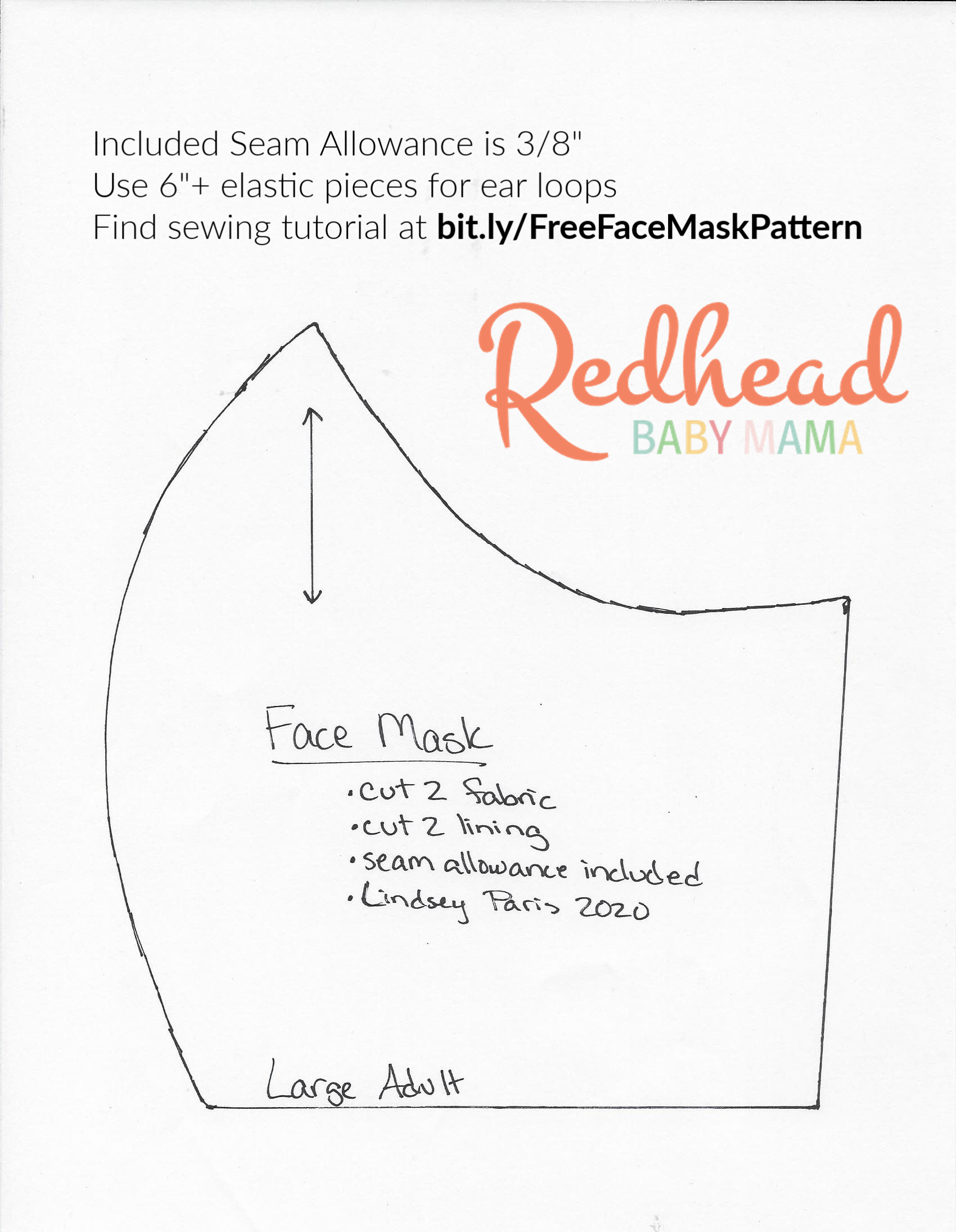 Free Face Mask Pattern & DIY Tutorial with Pocket for Surgical Insert ...