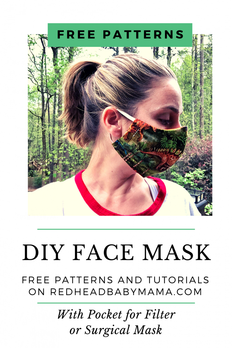 Free Face Mask Pattern & DIY Tutorial with Pocket for Surgical Insert ...